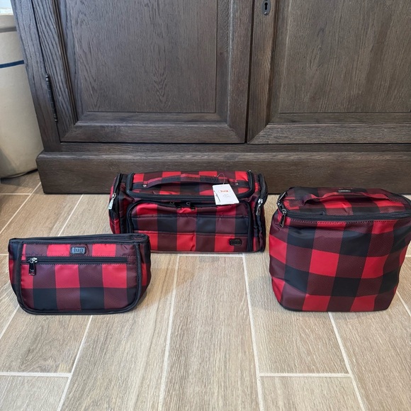 lug | Bags | Nwt 0 Lug Trolley 3 Pc Travel Bag Set In Buffalo Plaid ...